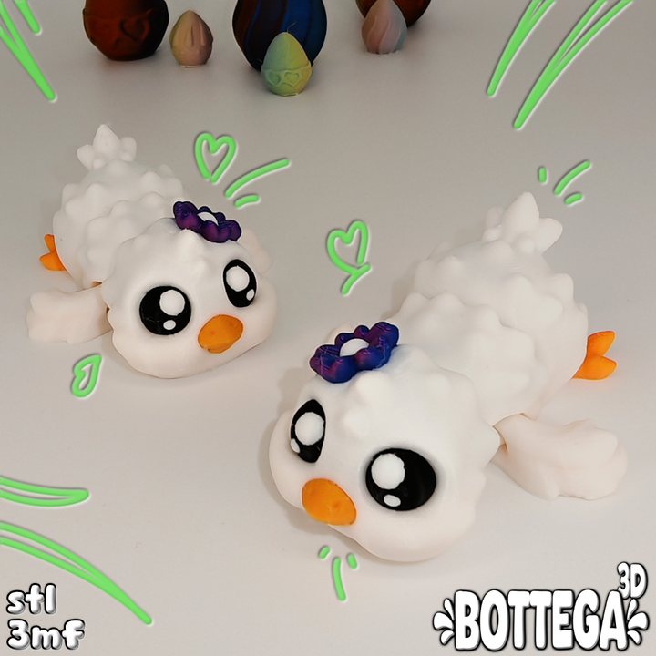 3D Printable Chicks and Stump! by BOTTEGA 3D / NOZZLE NOOK