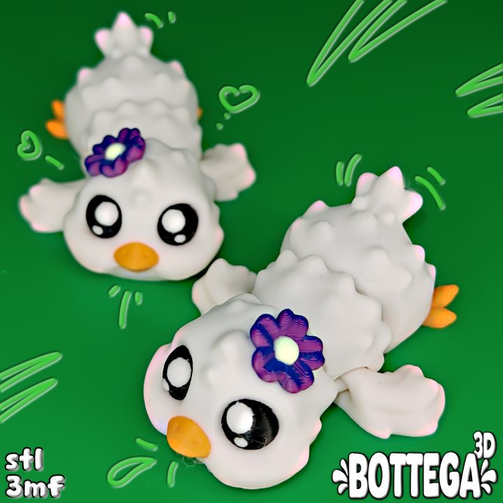 3D Printable Chicks and Stump! by BOTTEGA 3D / NOZZLE NOOK