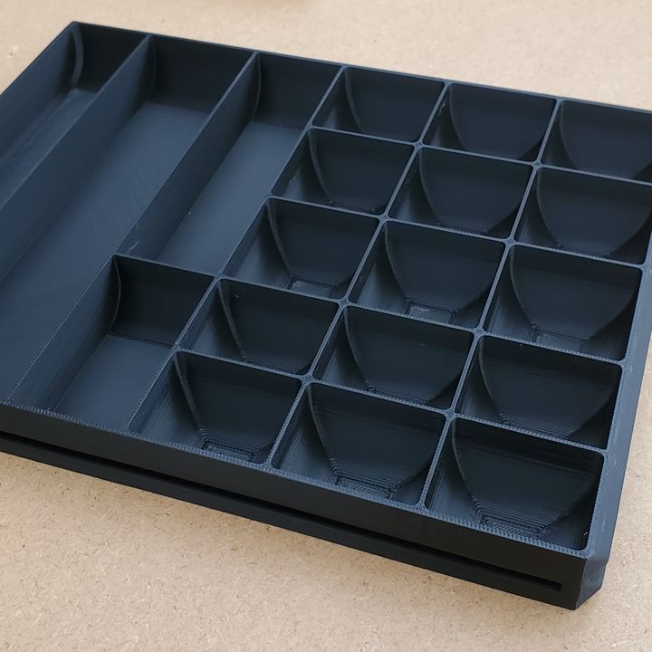 3D Printable Token Tray 256 by Tom's Twisted Tavern