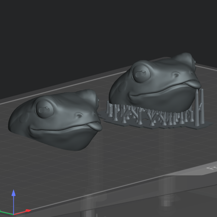 3D Printable Frog Head by Chimera cat works