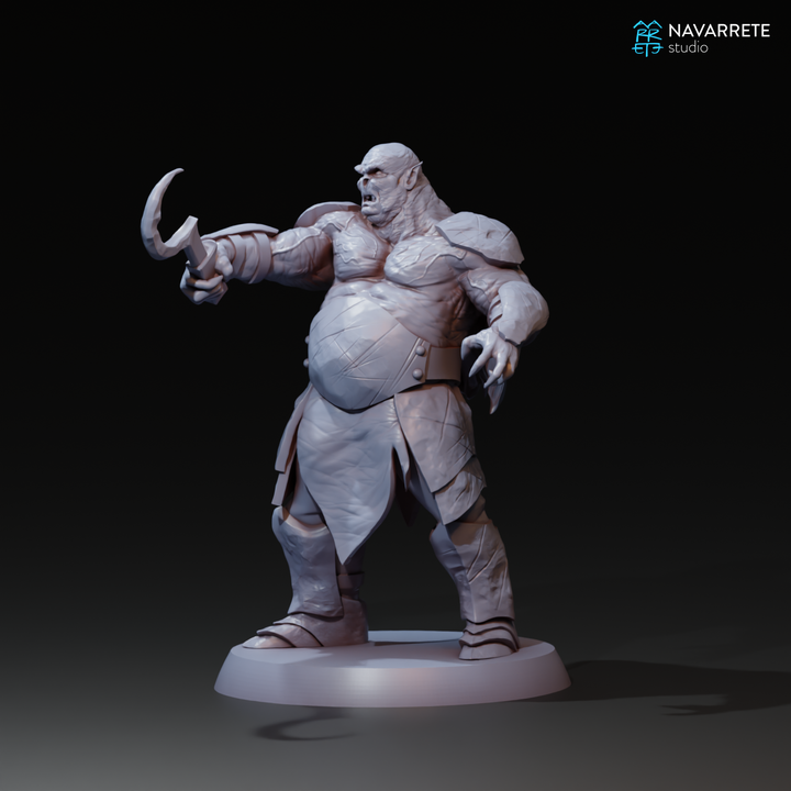3D Printable Skarn, snow orc by Navarrete Studio