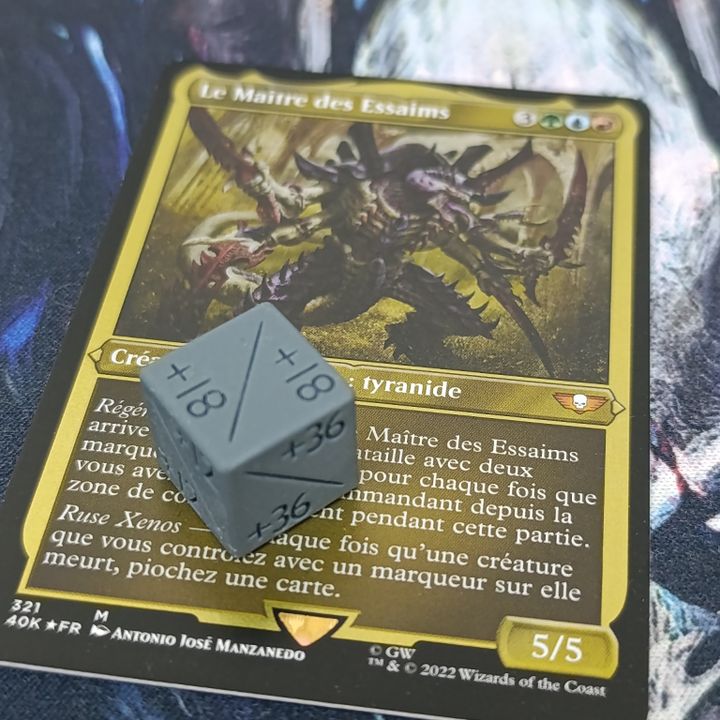 3D Printable Clear Counter Die +6/+6 by From The Dice