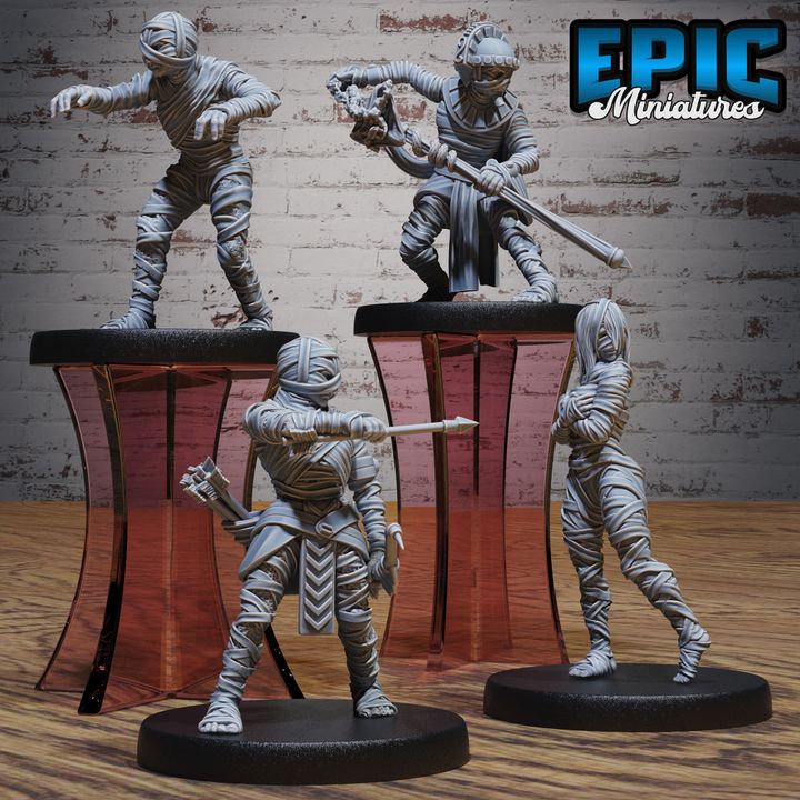 3D Printable Mummy Army Set A / Egyptian Warrior / Ancient Fighter ...