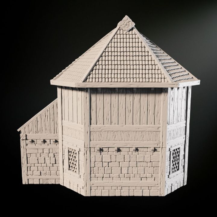 3D Printable Fantasy Medieval Library Building by WargamesCo