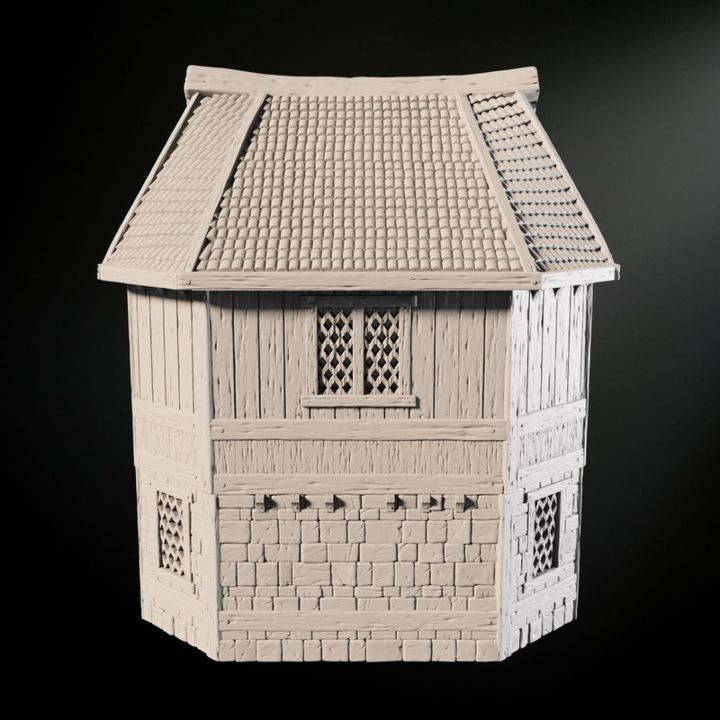 3D Printable Fantasy Medieval Library Building by WargamesCo