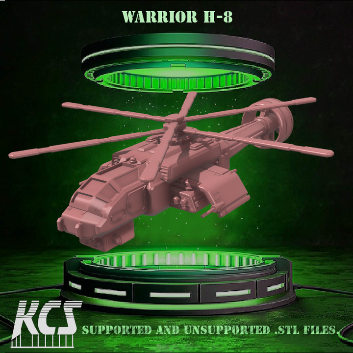 3D Printable Battletechnology H-8 Redesign helicopter/vtol by Mark Hazell
