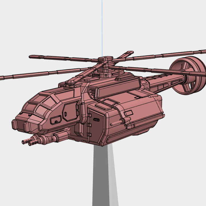 3D Printable Battletechnology H-10 Transport helicopter/vtol by Mark Hazell