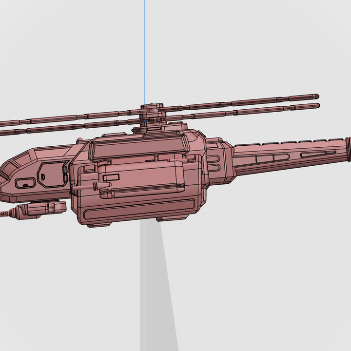 3D Printable Battletechnology H-10 Transport helicopter/vtol by Mark Hazell