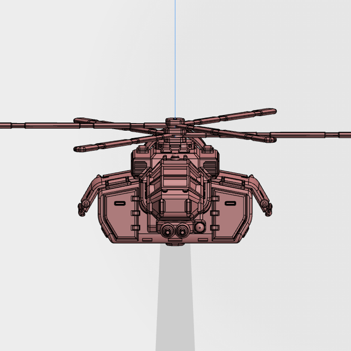 3D Printable Battletechnology H-10 Transport helicopter/vtol by Mark Hazell
