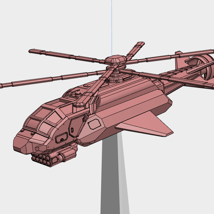 3D Printable Battletechnology S-9 Stealth helicopter/vtol by Mark Hazell