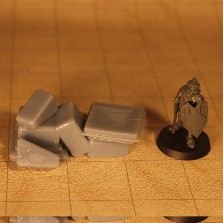 3D Printable Pillar Rubble Mini by Auto Generate