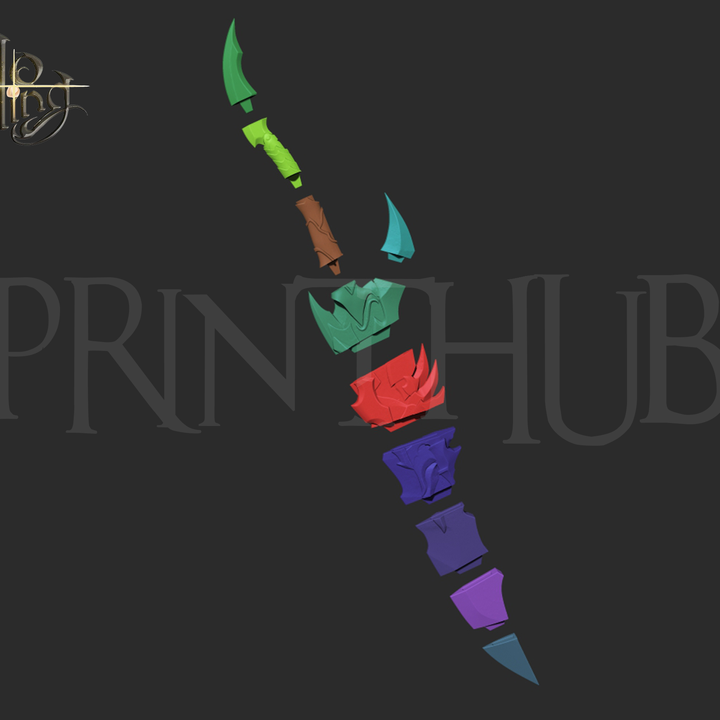 3D Printable Kamith Wrath Daggers for cosplay prop by Printhub