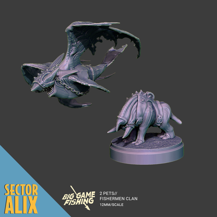 3D Printable SECTOR AL-IX Fishermen Clan units by Bishok