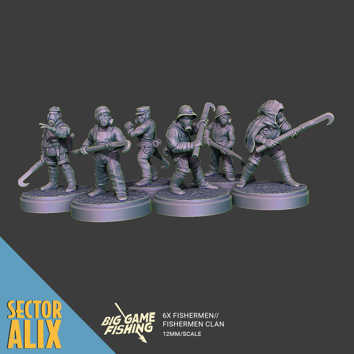 3D Printable SECTOR AL-IX Fishermen Clan units by Bishok