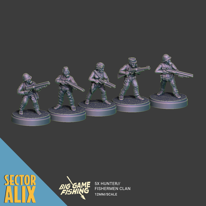 3D Printable SECTOR AL-IX Fishermen Clan units by Bishok