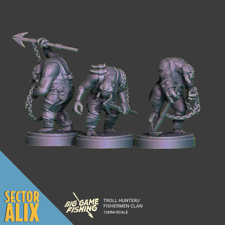 3D Printable SECTOR AL-IX Fishermen Clan units by Bishok