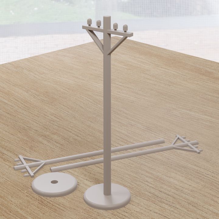3D Printable Normandy Telephone Pole - Miniature Wargaming French ...
