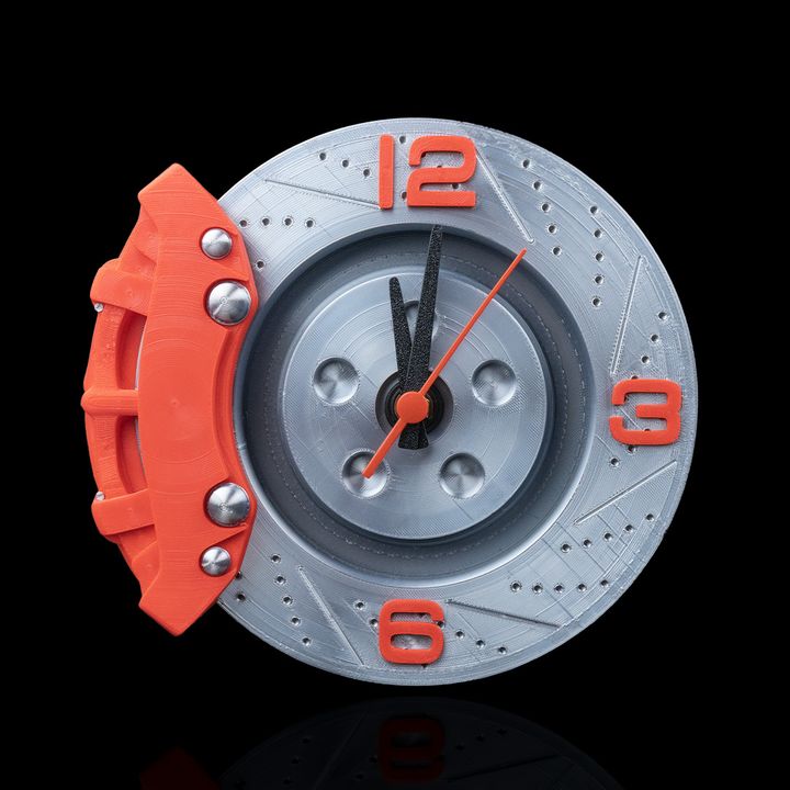 3D Printable Brake Time! Wall Clock by Stlflix