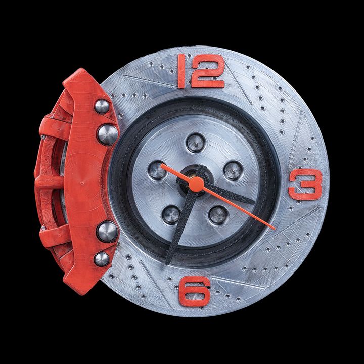3D Printable Brake Time! Wall Clock by Stlflix