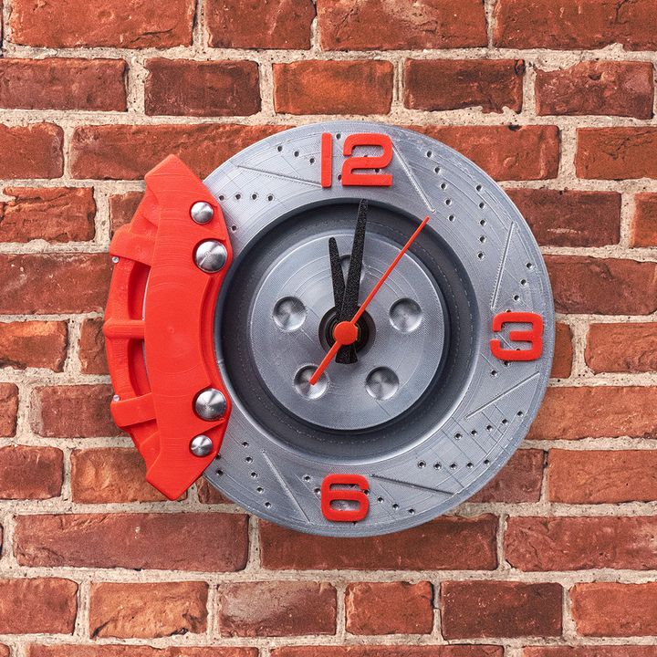 3D Printable Brake Time! Wall Clock by Stlflix