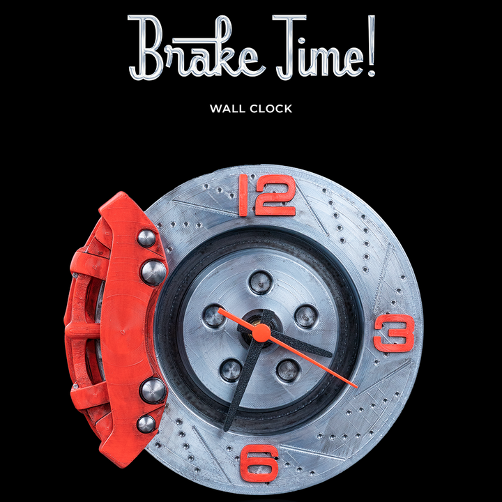 3D Printable Brake Time! Wall Clock by Stlflix