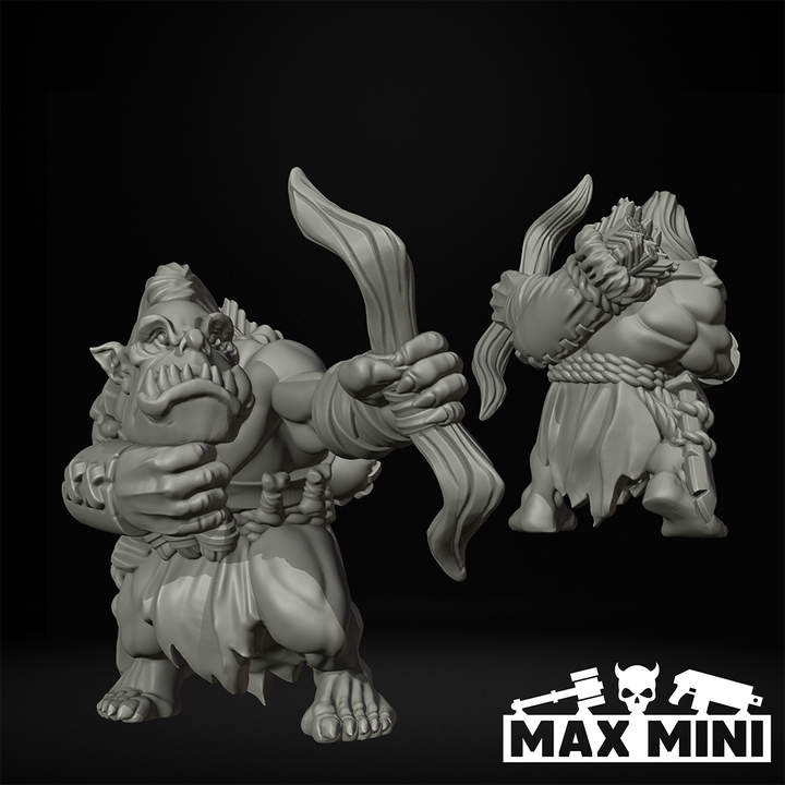 3D Printable Orc Savage Archers by Max Mini