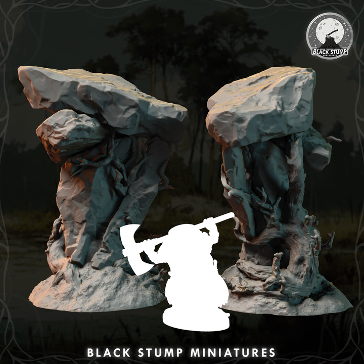 3D Printable Fae Dolmen Environment by Black Stump Miniatures