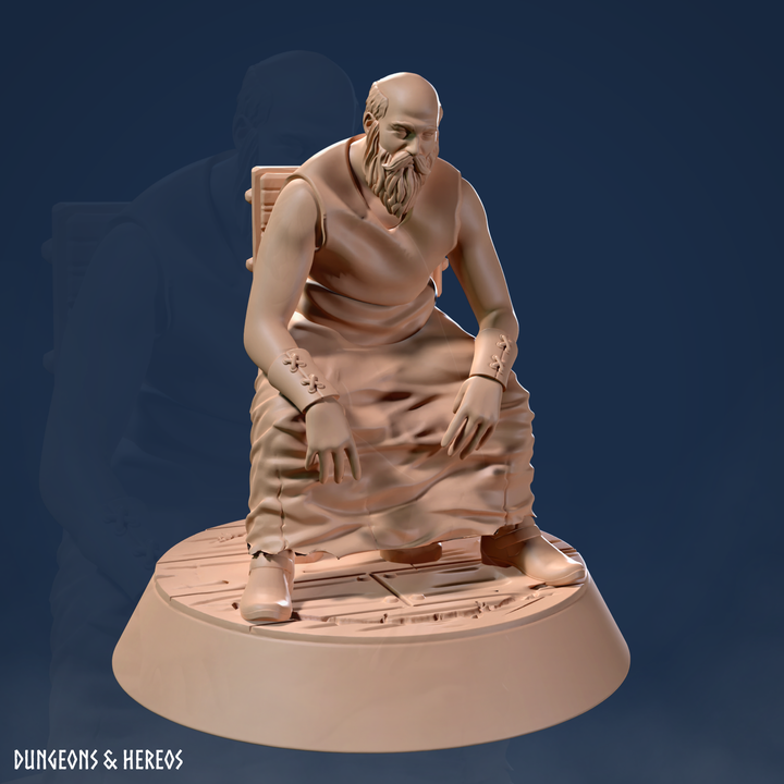 3D Printable Sitting Man: Townsfolk - Sitting Man - Man - Male - Old ...