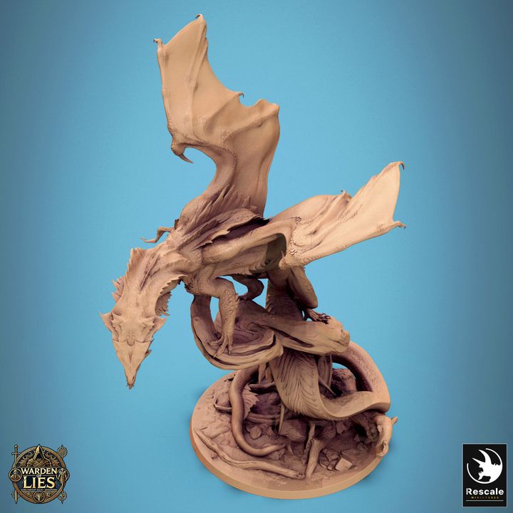3D Printable Chromatic Green Dragon - 2024 Redesign by Rescale Miniatures