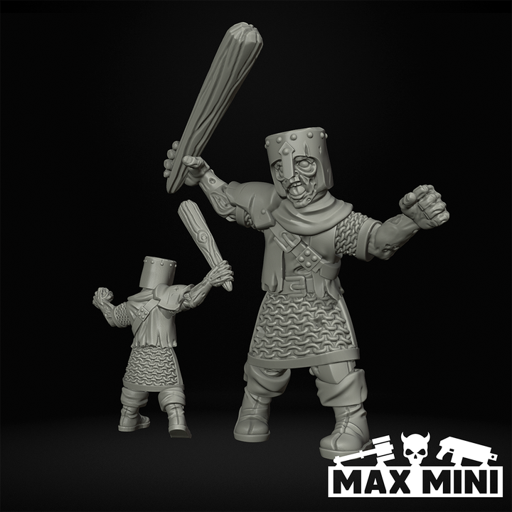 3D Printable Zombie Group 2 by Max Mini