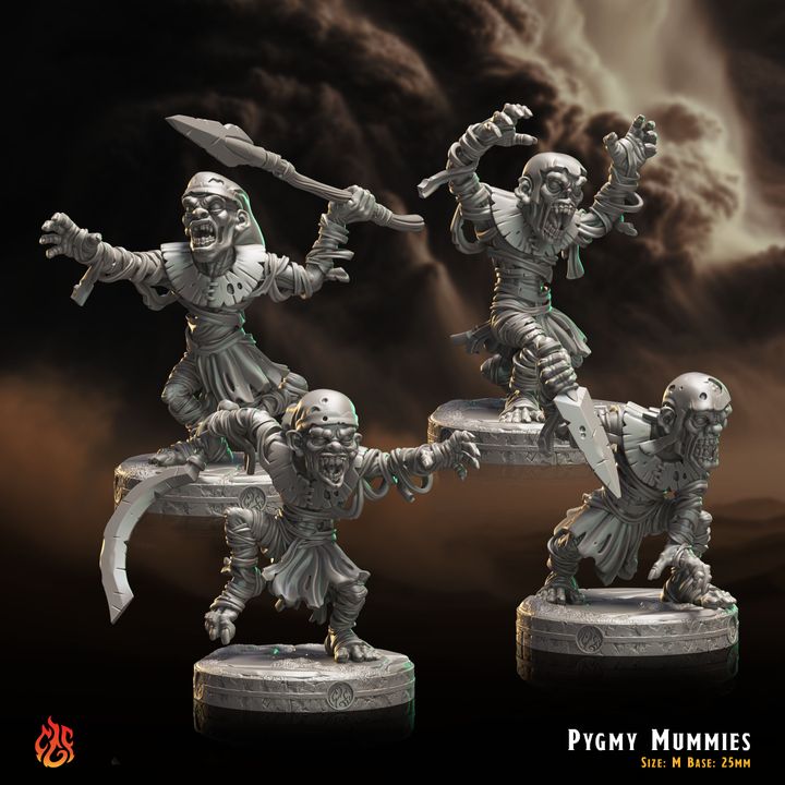 3D Printable Pygmy Mummies by Crippled God Foundry