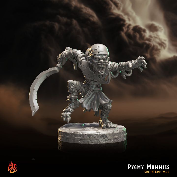 3D Printable Pygmy Mummies by Crippled God Foundry