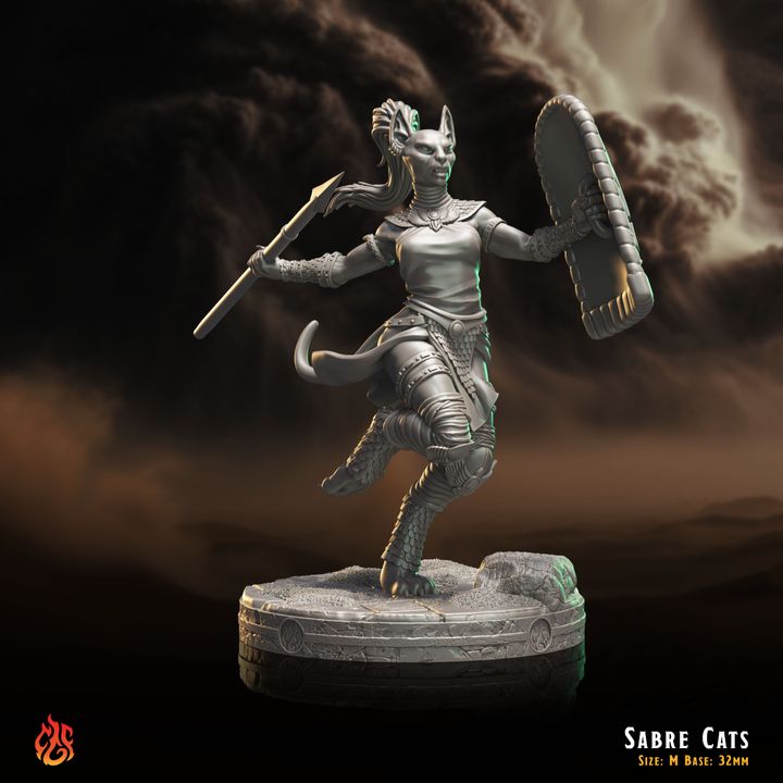 3D Printable Sabre Cats by Crippled God Foundry