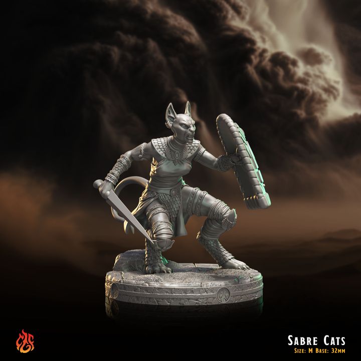 3D Printable Sabre Cats by Crippled God Foundry