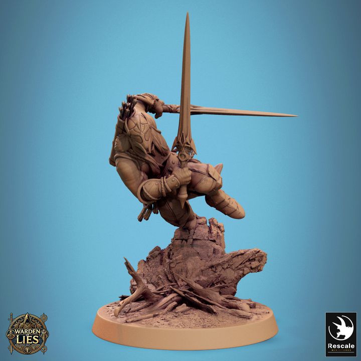 3D Printable Pack Moon Elf Sentinel by Rescale Miniatures