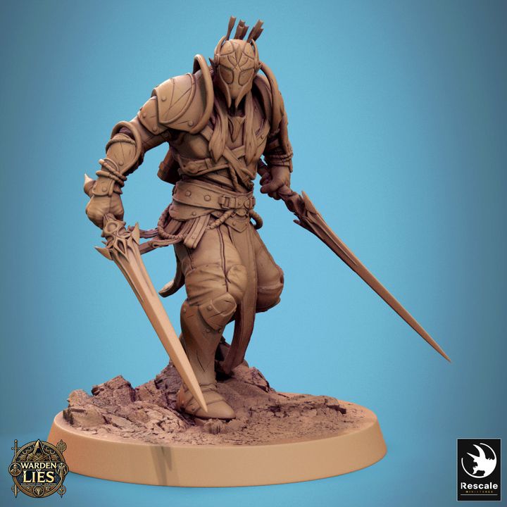 3D Printable Pack Moon Elf Sentinel by Rescale Miniatures