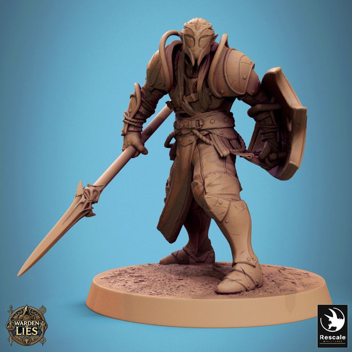 3D Printable Pack Moon Elf Sentinel by Rescale Miniatures