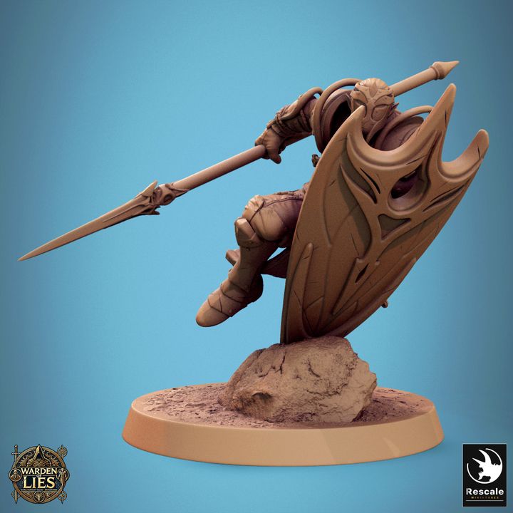 3D Printable Pack Moon Elf Sentinel by Rescale Miniatures