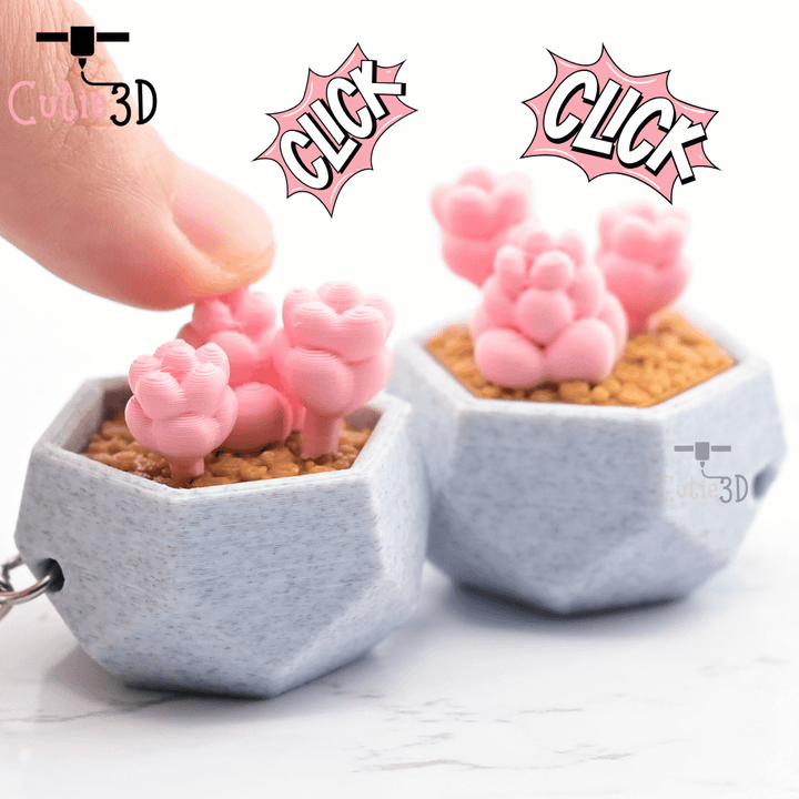 3D Printable Cutie3D The Dreamy Succulent Keycap Fidget Clicker ...