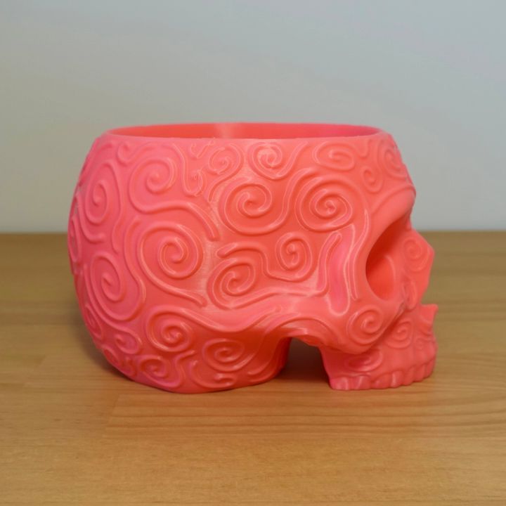 3D Printable Sugar Skull Bowl by MysticMesh3D
