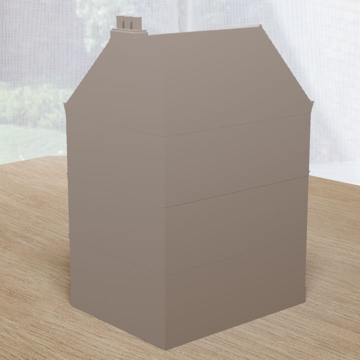 3D Printable Caen Corner Building Type3 - Miniature Wargaming French ...