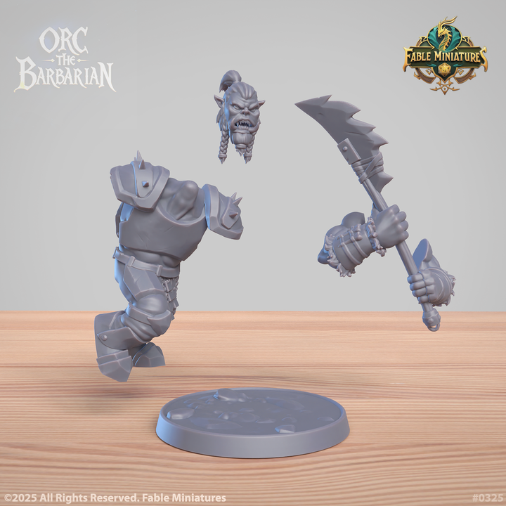 3D Printable Orc The Barbarian #6 by Fable Miniatures