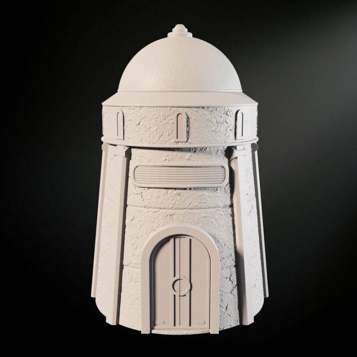 3D Printable Sci-Fi Desert Guard House by WargamesCo