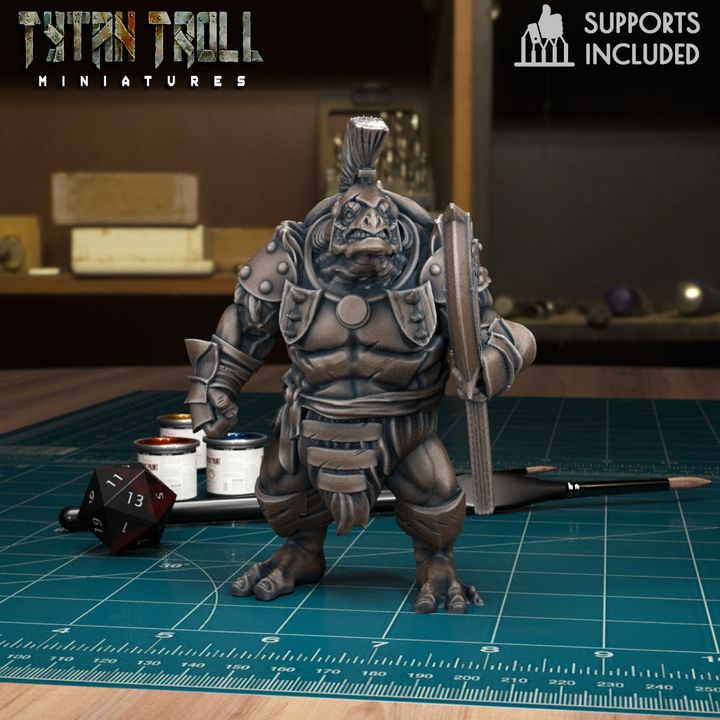 3D Printable DnD Heroes - Barbarians - Tortle Male [Pre-Supported] by ...