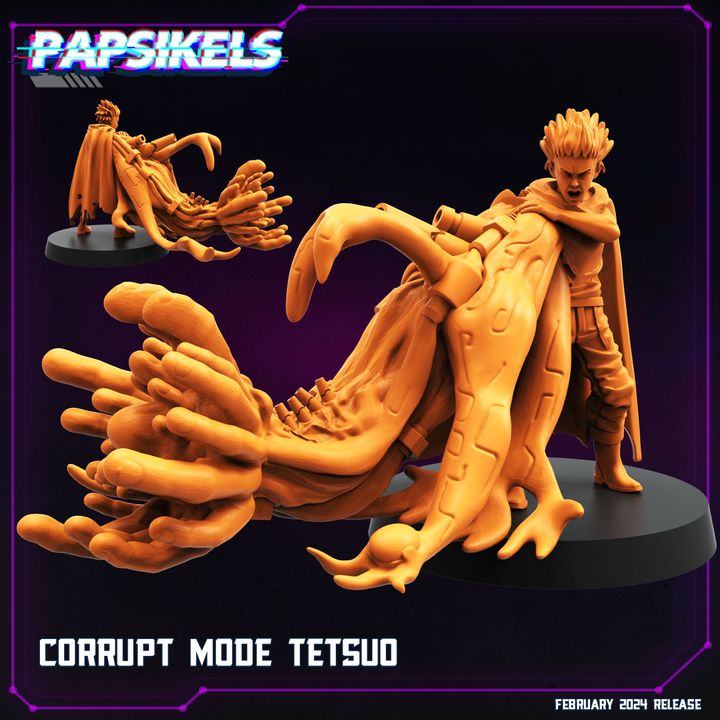 3D Printable TETSUO BEAST MODE CORRUPTION MODE by PAPSIKELS MINIATURES