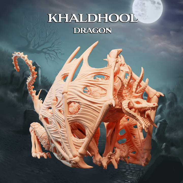 3D Printable Khaldhool - Undead Dragon by Dillon Olney