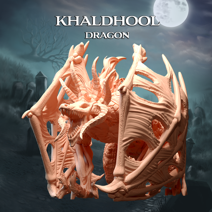 3D Printable Khaldhool - Undead Dragon by Dillon Olney