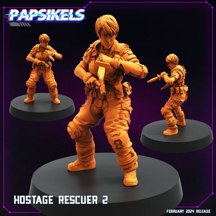 3D Printable HOSTAGE RESCUER by PAPSIKELS MINIATURES