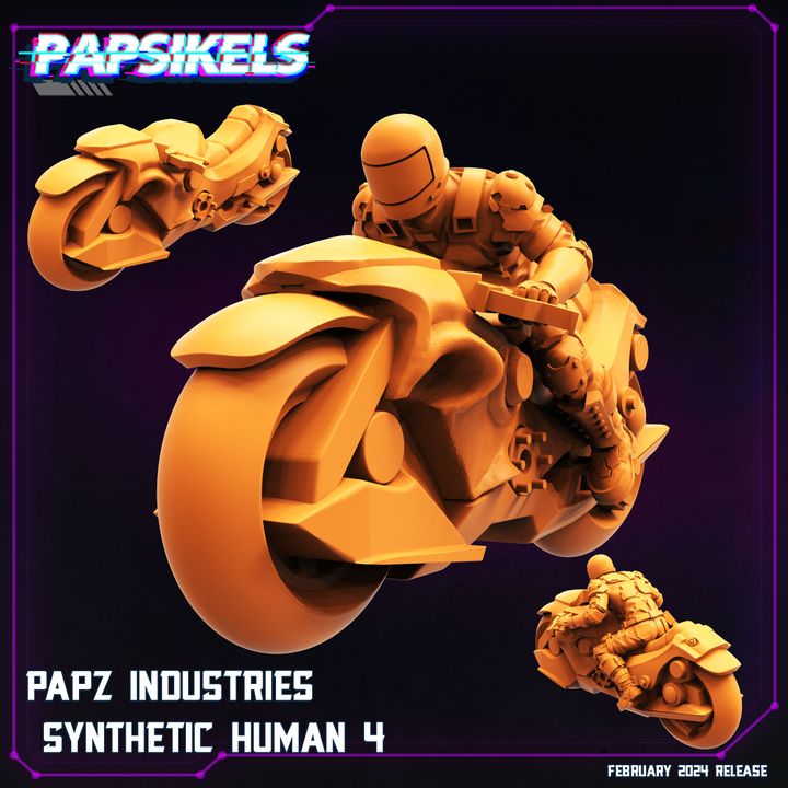 3D Printable PAPZ INDUSTRIES SYNTHETIC HUMAN by PAPSIKELS MINIATURES