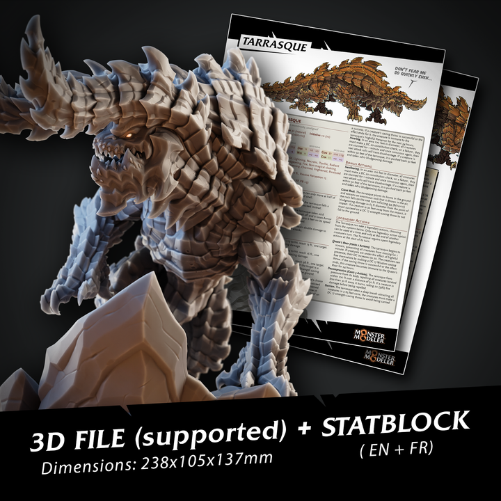 3D Printable Tarrasque by Monster Modeler